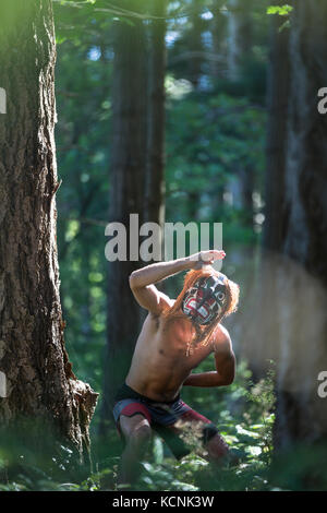 Bukwis, wild man of the woods in first nations lore roams the woods of ...