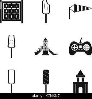 Playground, entertainment black icons in set collection for design ...