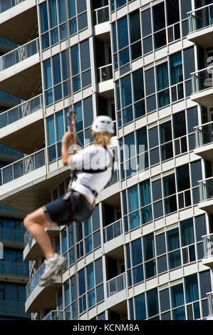 Zip line in downtown Toronto, Canada Stock Photo - Alamy