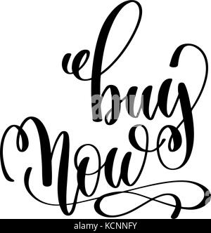 Buy now hand drawn quote. Text sticker emblem. Stylized retail slogan ...