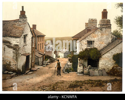 Map of Boscastle Stock Photo - Alamy