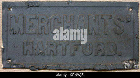 Fire mark for Merchants Insurance Company in Galveston, Texas Stock ...