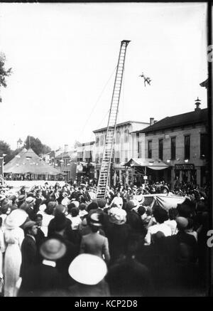 A photograph from the Oxford Street Fair around 1912, capturing a ...