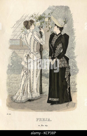 A historical illustration from 1891 depicting the flags of various U.S ...