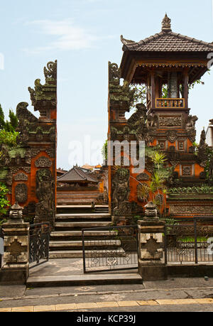 Entrance gate of a traditional Balinese house in Desa Katung in ...