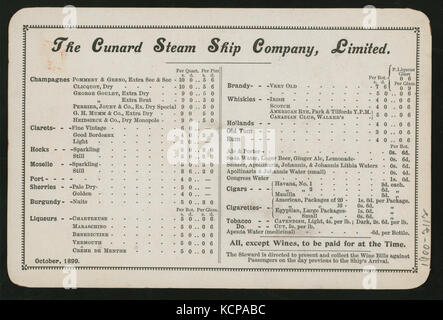 BREAKFAST (held by) CUNARD LINE (at) R.M.S. LUNCANIA (SS;) (NYPL Hades ...