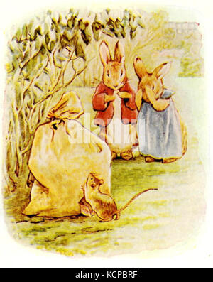 English: Illustration of Benjamin and Flopsy, from The Tale of the ...