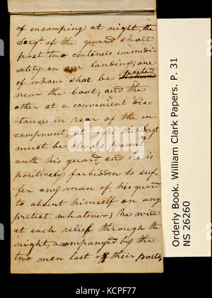Clark Family Collection Volume 20. Orderly book, page 24, May 26, 1804 ...