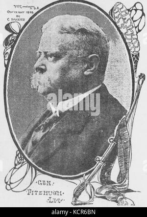 A portrait of General Fitzhugh Lee, a Confederate general during the ...