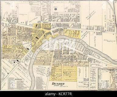 Map of Monroe County, Michigan Stock Photo - Alamy