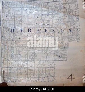 Map of Harrison County, O Stock Photo - Alamy