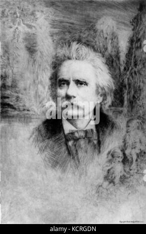 A historical photograph of composer Edvard Grieg and his wife Nina ...