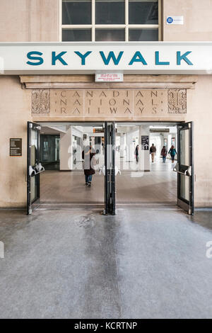 Toronto Skywalk, a pedestrian passageway, part of the PATH underground ...