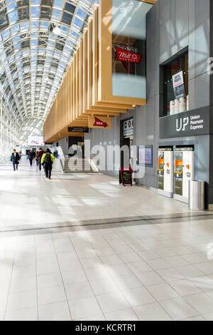 Toronto Skywalk, a pedestrian passageway, part of the PATH underground ...