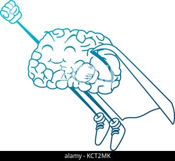 Funny superhero brain cartoon Stock Vector Image & Art - Alamy