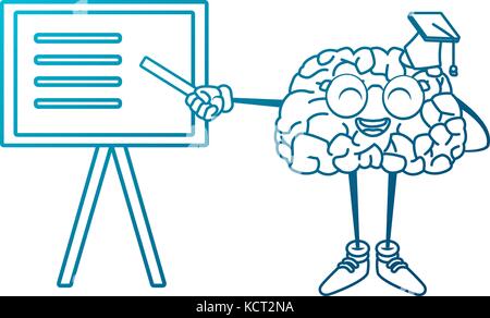 Cute brain teaching cartoon Stock Vector Image & Art - Alamy