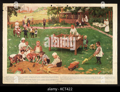 Soviet Child Care Posters 1930 - Weigh your child every week Stock ...