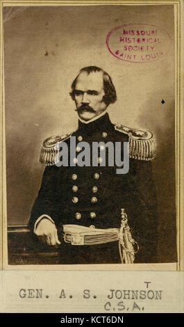 Confederate General, Albert Sidney Johnston, in portrait made prior to ...