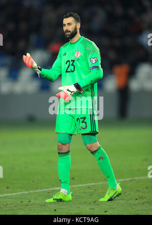 Georgia goalkeeper Giorgi Loria during the 2018 FIFA World Cup ...