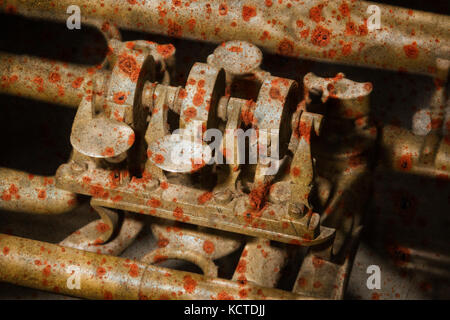 Part of a very old trumpet - Rusty - Selective focus Stock Photo - Alamy