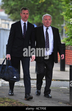 Sir Norman Bettison and Peter Metcalf are seen arriving for the first ...
