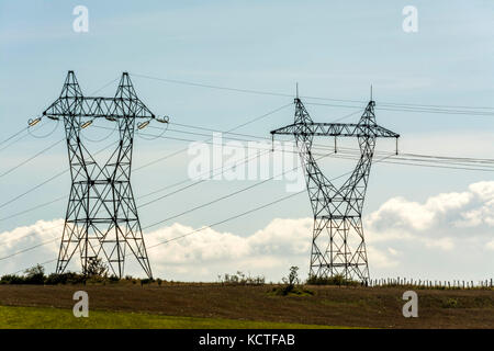 Electricity pylons, France Stock Photo - Alamy