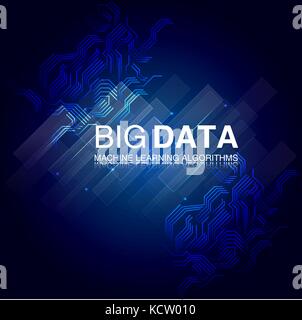 Binary code. Visual representation of binary data. big data concept ...