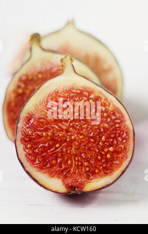 Very Close-up Cuted Fresh and dried Deep Blue Figs Stock Photo - Alamy