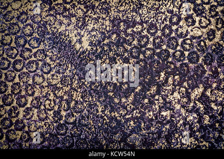 Purple with golden bumpy wall stucco texture background Stock Photo - Alamy