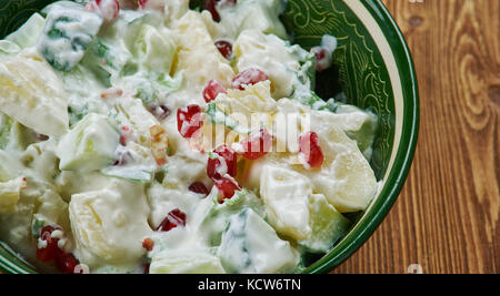 Nar salati - Turkish salad with potatoes and pomegranate Stock Photo ...