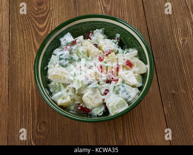 Nar salati - Turkish salad with potatoes and pomegranate Stock Photo ...