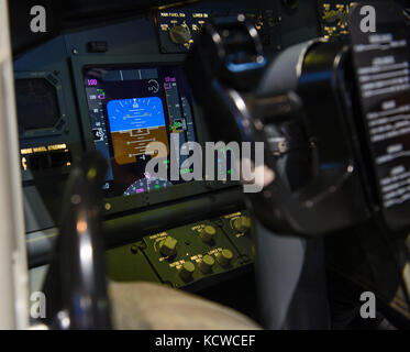 Aircraft attitude indicator display panel and navigation display Stock ...