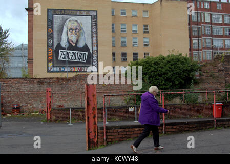 Billy Connolly - a 75th birthday mural on the wall of the Hootenanny ...