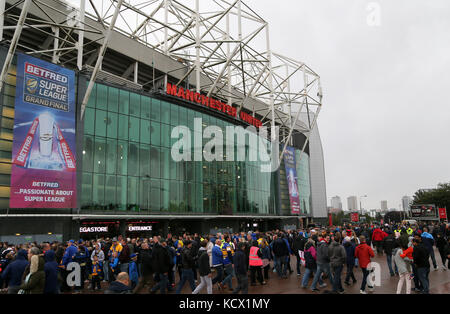 A general view of Old Trafford during the Premier League match ...