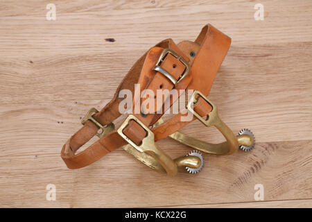 Western-style cowboy spurs with rowels Stock Photo - Alamy