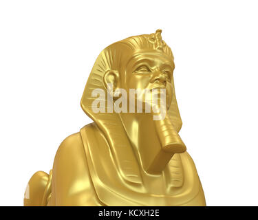 Golden Egyptian Sphinx Statue Isolated Stock Photo - Alamy