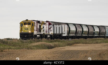 Grain hopper rail car, Saskatchewan, Canada Stock Photo - Alamy