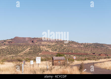 POSTMASBURG, SOUTH AFRICA - JULY 7, 2017: Houses in Postmasburg, a town ...