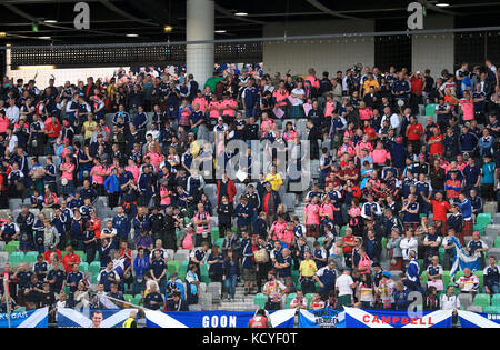 Scotland fans in the stands during the FIFA World Cup Group C match at ...