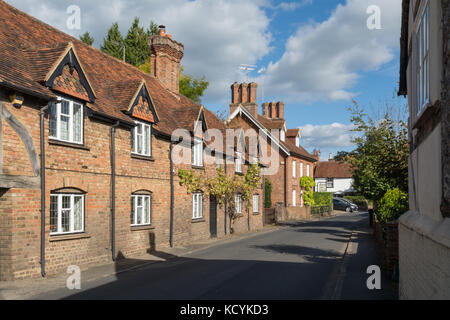 Traditional houses of the village of Shere in the Guildford district of ...