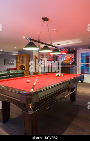 The pool table in the Games Room at Graceland the home of Elvis Presley ...