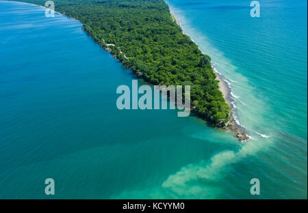 Aerial of Point Pelee National Park, a national park in Essex County in ...