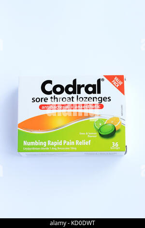 Codral Sore Throat lozenges Stock Photo - Alamy