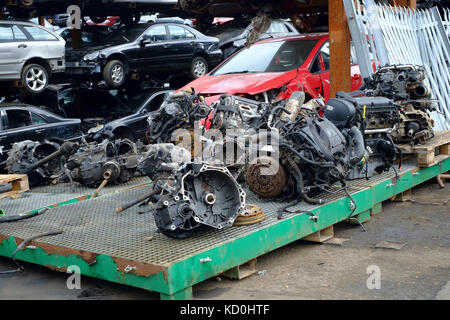 scrapped vehicles for parts in the scrapyard of a1 car spares barkham ...