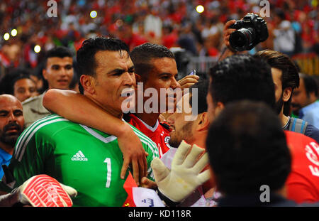 Congo players celebrate after the World Cup Group K soccer match ...