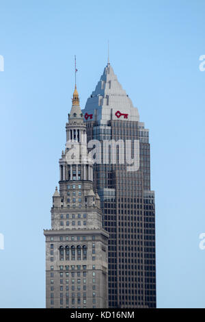 Key Tower, completed in 1991 (right) and Terminal Tower, completed in ...
