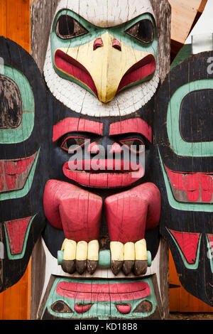 Welcome Totem Poles at the Front Entrance to the Community Hall on ...