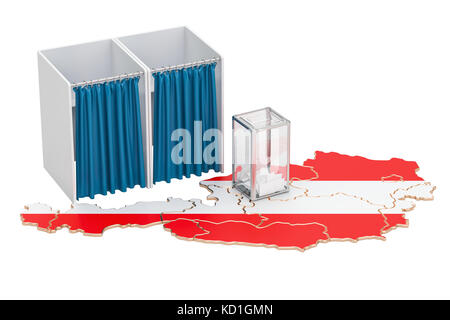 Austria flag - voting, parliamentary election concept - 3D illustration ...