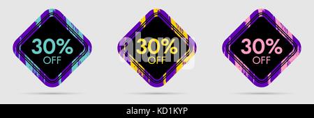 Special offer 30 % off banner design on white background, vector ...