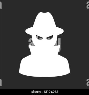 Undercover agent or spy - private detective icon Stock Vector Image ...